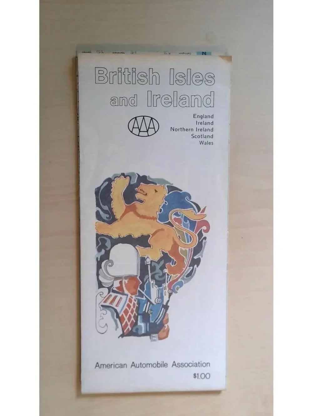 Other | Vintage Aaa British Isles Ireland Road Map England Scotland ...